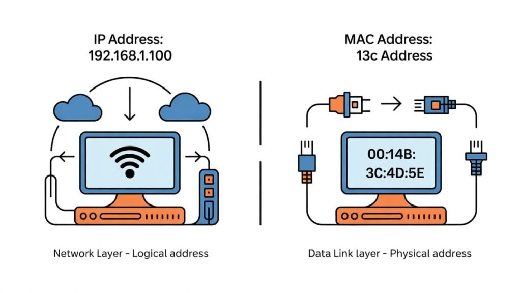 Different Between IP Address and MAC Address: Modern Networks